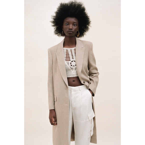 Zara | Jackets & Coats | Zara Linen Jacket | Poshmark